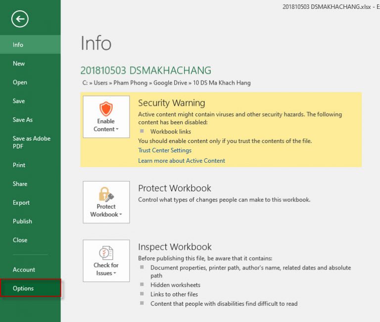 Fix lỗi There was a problem sending a command to the program khi mở file Excel